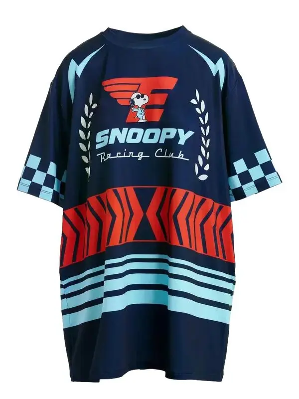 Essentiel Antwerp Graphic-print Oversized T-shirt - Blue