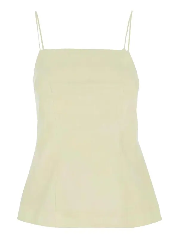 SEMICOUTURE Spaghetti-strap Cut-out Top - Yellow