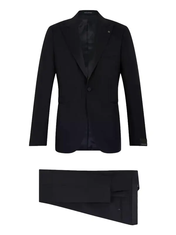 Tagliatore Peak-lapel Single-breasted Suit - Blue
