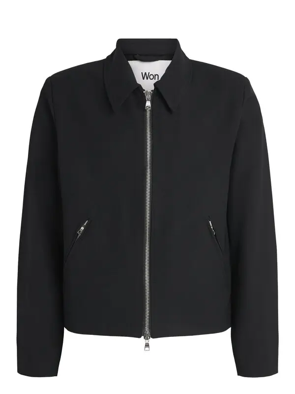 WON HUNDRED Dutton Boxy Zip-up Jacket - Black