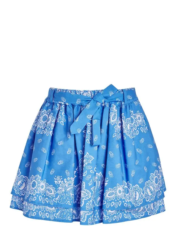 Maje Paisley Print Mini Skirt - Blue