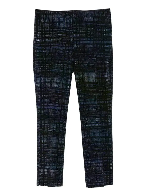 Prada Abstract-print Tailored Trousers - Blue