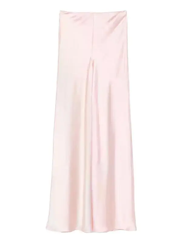 Norma Kamali Satin-finish Wide-leg Trousers - Pink