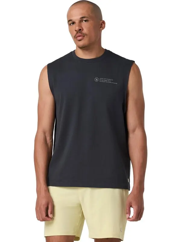 Vuori Sleeveless Heavyweight Cotton Muscle Tank Top - Navy