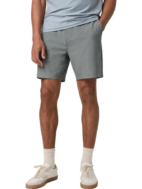 Vuori Aim Elastic Waist 7 Shorts - Concrete Linen Texture