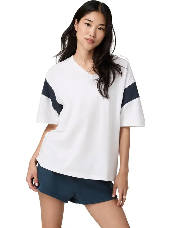 Vuori Heavyweight Cotton Varsity T-shirt - White