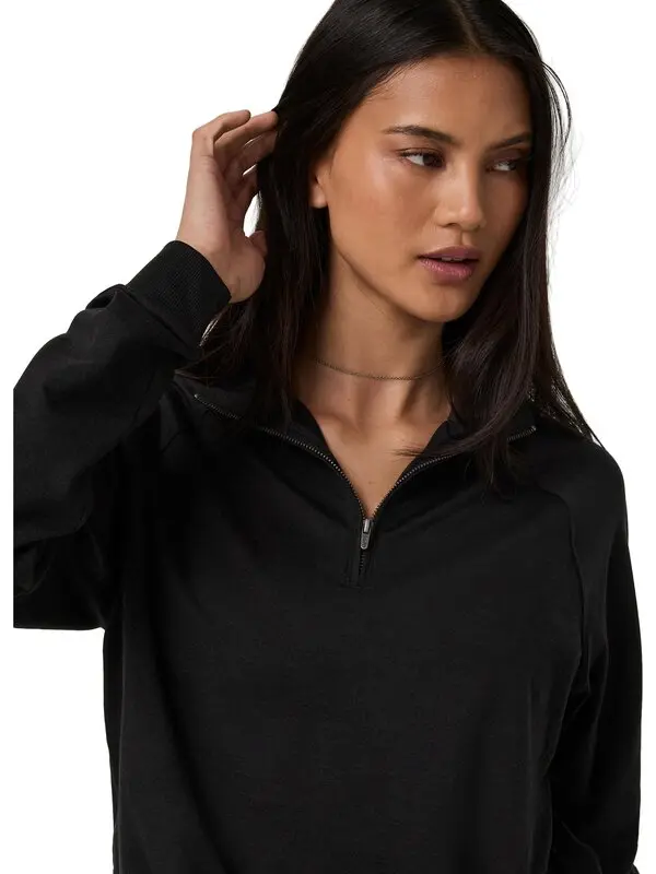 Vuori Halo Half Zip Jacket - Black Heather