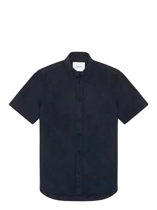 LES DEUX Konrad Short-sleeve Shirt - Blue