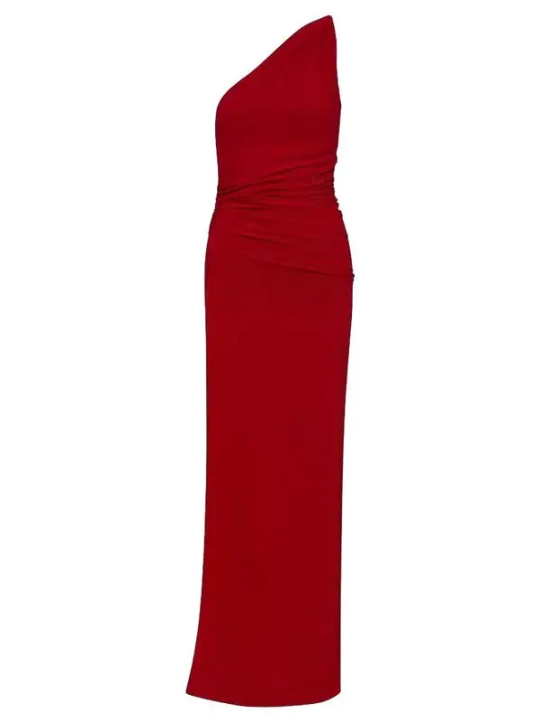 BAOBAB One-shoulder Ruched Dress - Red