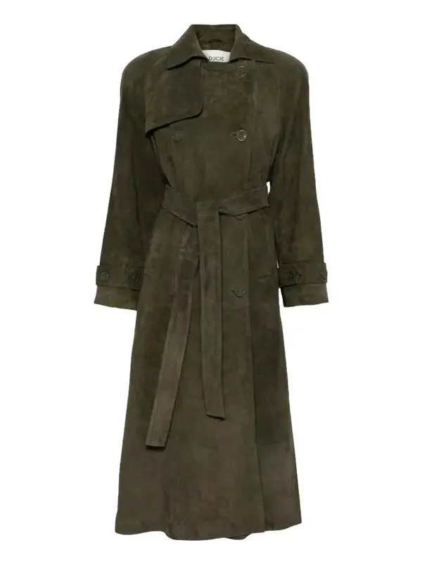 DUCIE Corrin Double-breasted Trench Coat - Green