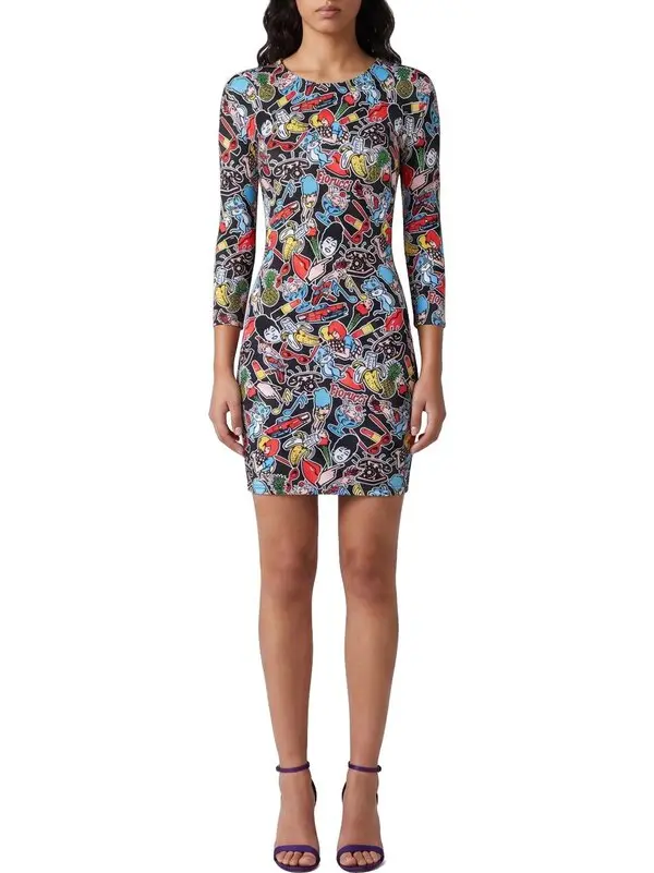 Fiorucci Printed Long Sleeve Dress - Multicolor