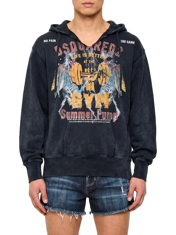 Dsquared2 Printed Sweatshirt - Charcoal