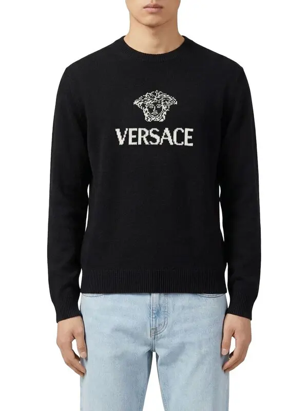Versace Crew Neck Sweater - Black