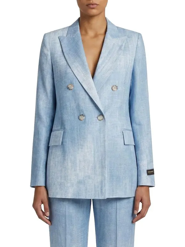 ERMANNO FIRENZE Double-breasted Jacket - Blue