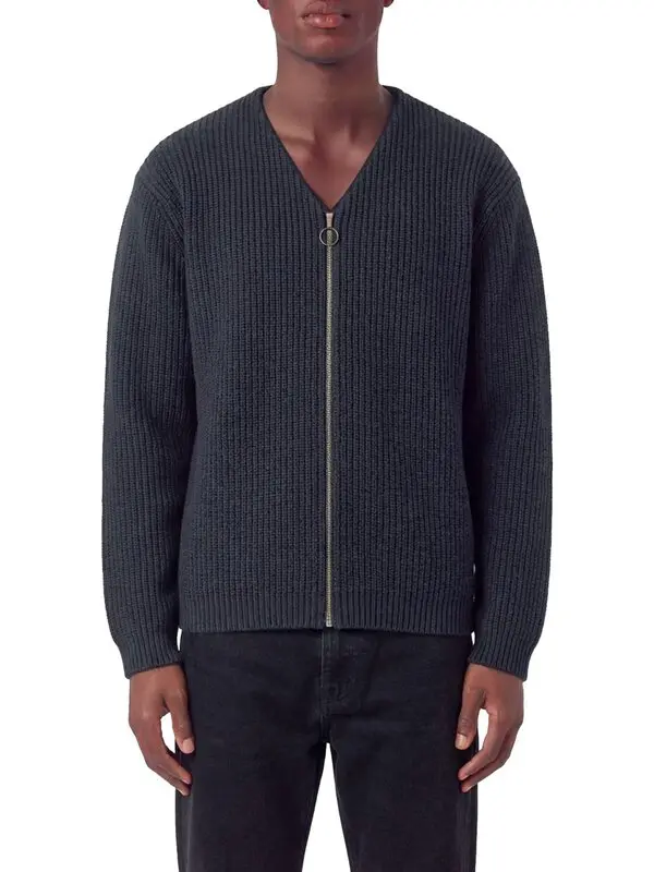 Nanamica Zip-up Sweater - Navy