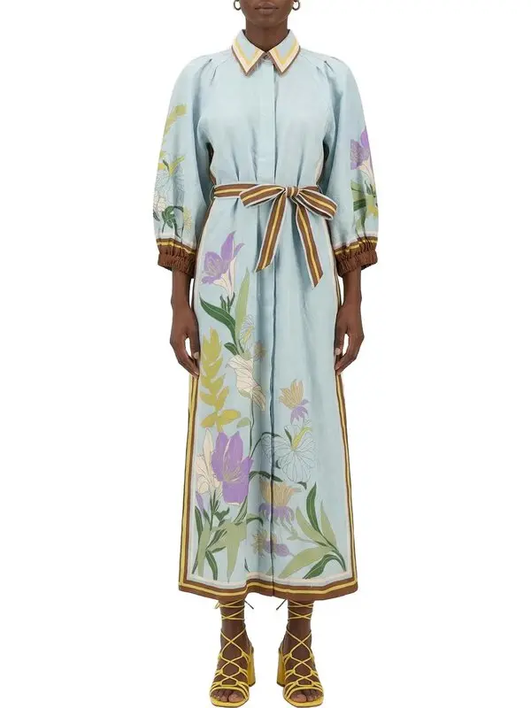 ALEMAIS Printed Maxi Dress - Ice