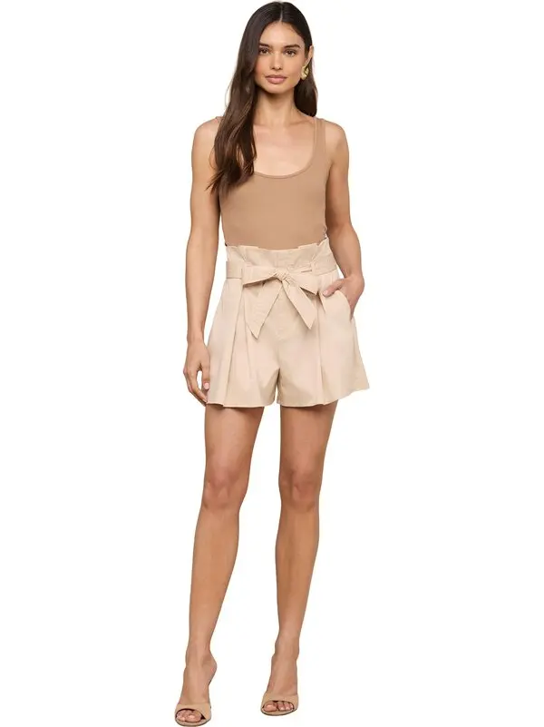 L'Agence Damira Poplin Short - Biscuit