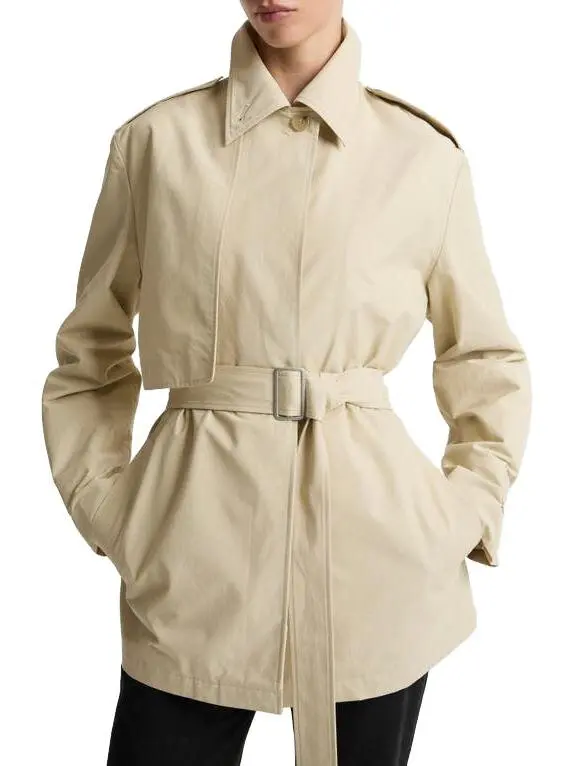 Vince Cotton-blend Short Trench Coat - Light Maiz