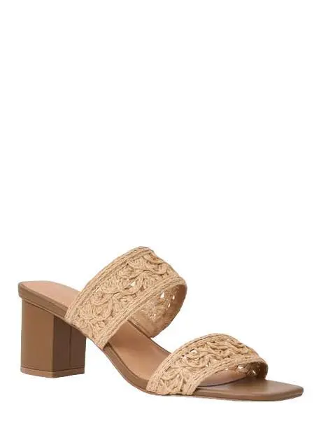 Andre Assous Rocio Raffia Sandal - Cognac/natural