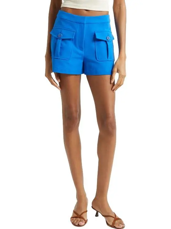 Ramy Brook Ava Cotton Blend Shorts - Capri Blue
