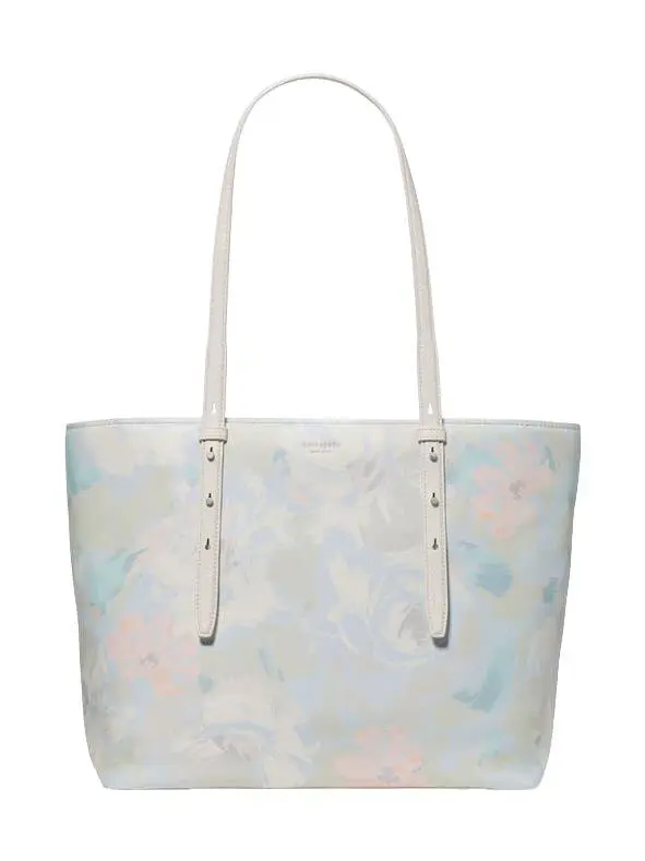 Kate Spade New York Leather Tote With Floral Print - Multi