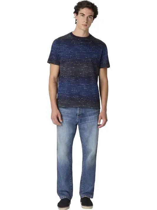 Missoni Crew-neck Cotton T-shirt With Jacquard Greek Motif - Blue Multi