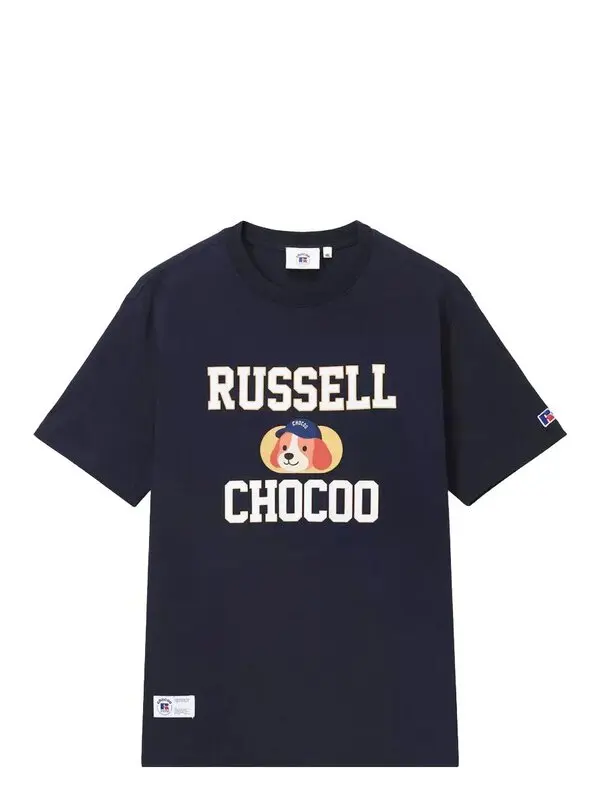 CHOCOOLATE Graphic-print Logo-patch T-shirt - Blue