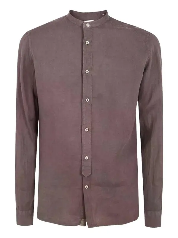 TINTORIA MATTEI 954 Linen Shirt - Brown