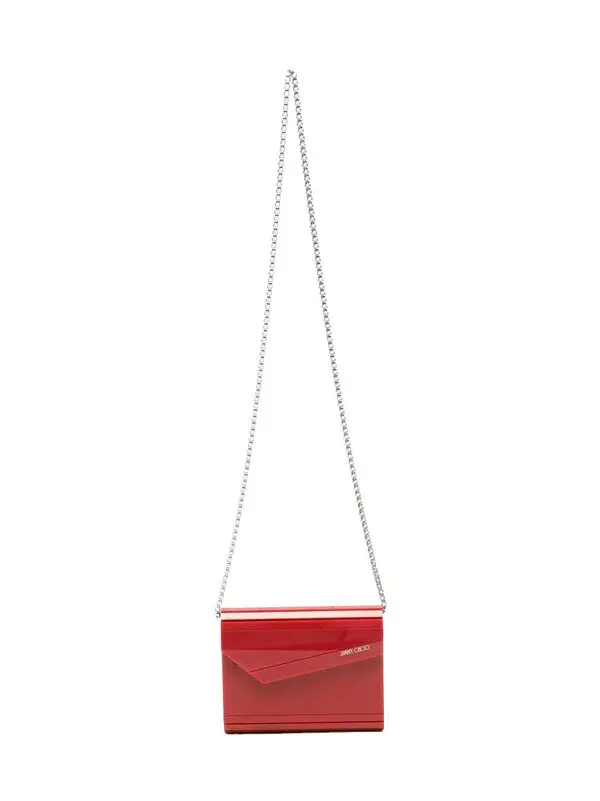JIMMY CHOO Candy Logo-detail Clutch - Red