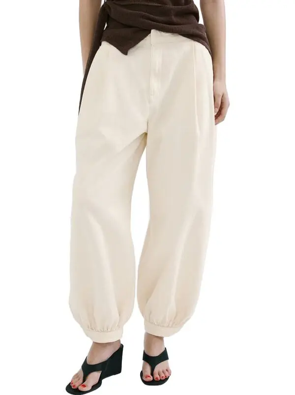 Mango Souffle Balloon Jeans - Ecru
