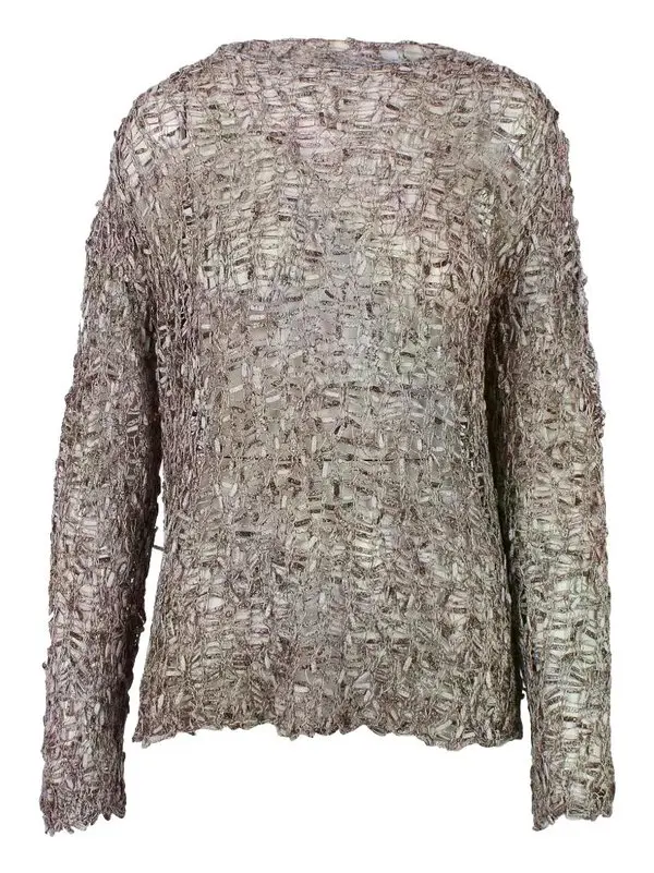 Christian Wijnants Open-knit Long-sleeve Sweater - Neutrals