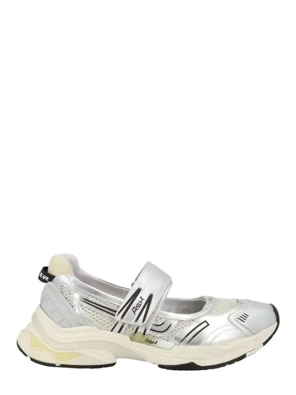 Ash Touch-strap Slip-ons - Silver