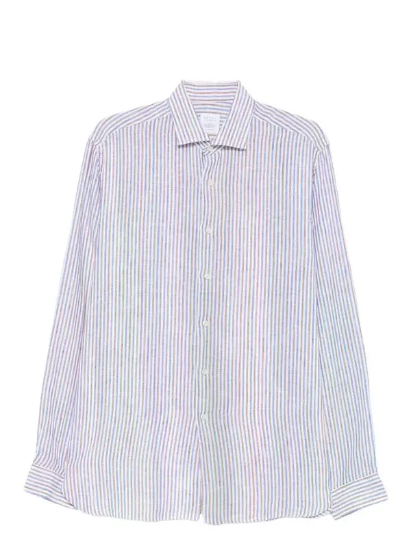 XACUS Striped Long-sleeve Shirt - White