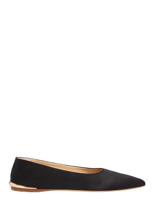 Gabriela Hearst Fleur Canvas Point-toe Flats - Black
