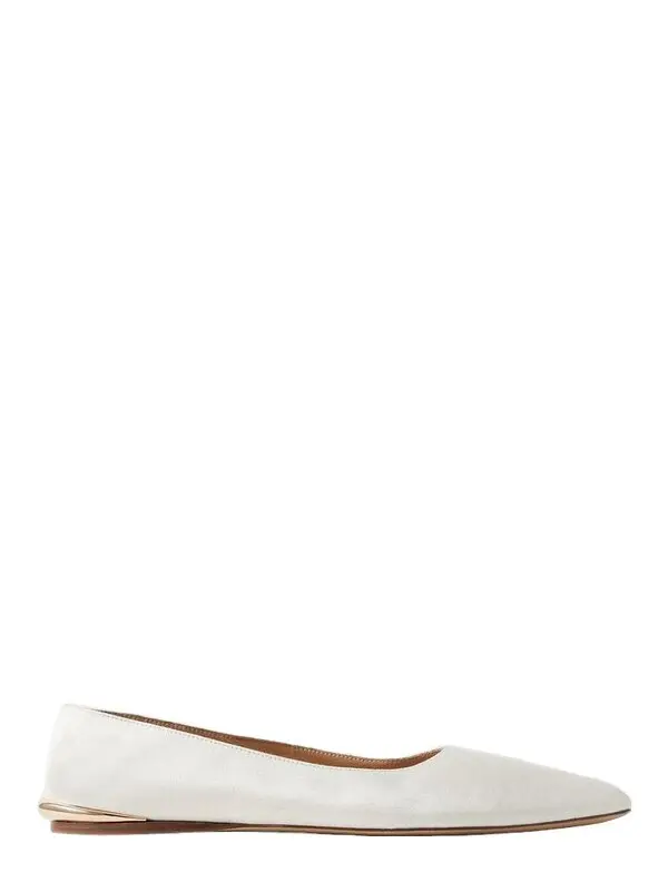Gabriela Hearst Fleur Canvas Point-toe Flats - Ivory