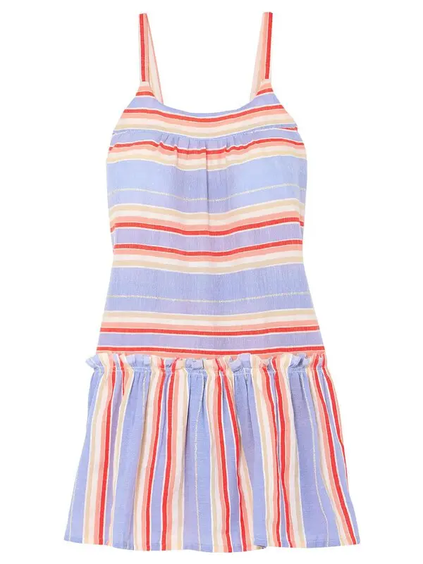 LEMLEM Fiesta Ruffled Striped Mini Dress - Lavender