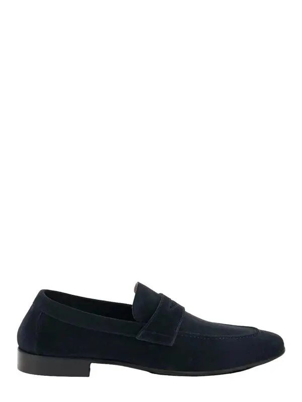 Boggi Milano Suede Leather Loafers - Blue