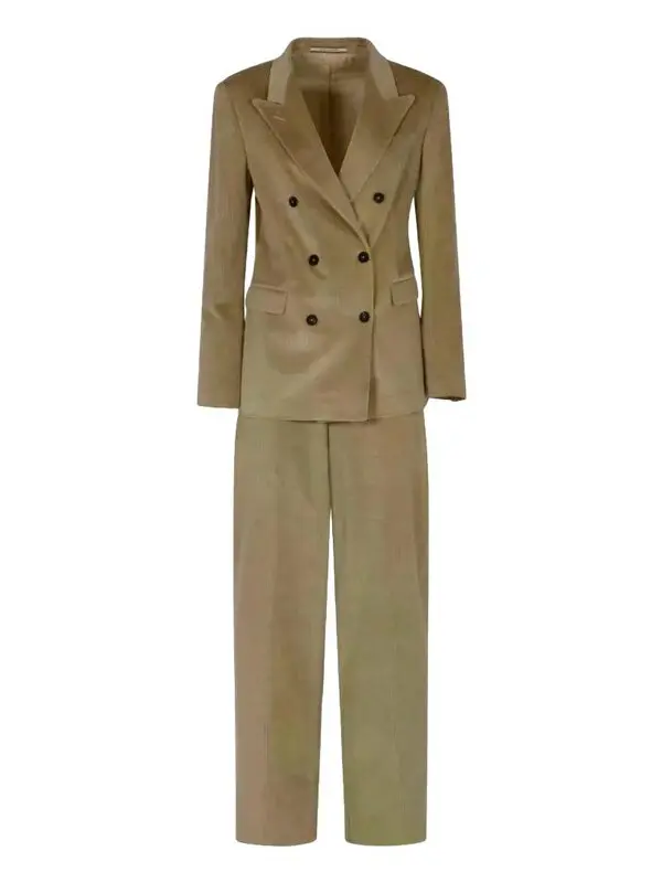 Tagliatore Corduroy Double-breasted Suit - Neutrals