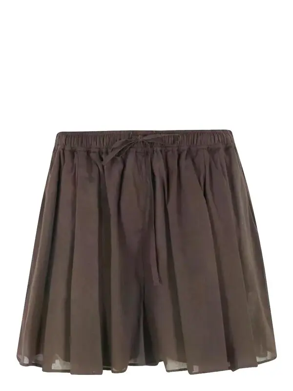 Federica Tosi Drawstring Flared Shorts - Brown