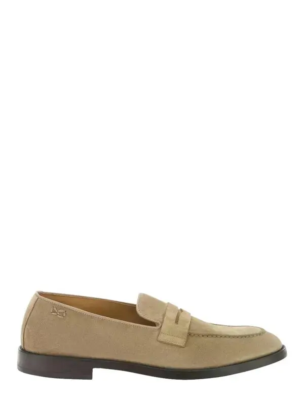 Boggi Milano Suede Loafers - Neutrals