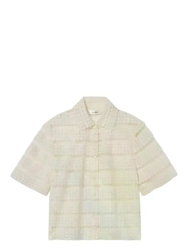 FRAME Lattice Crochet Shirt - Neutrals