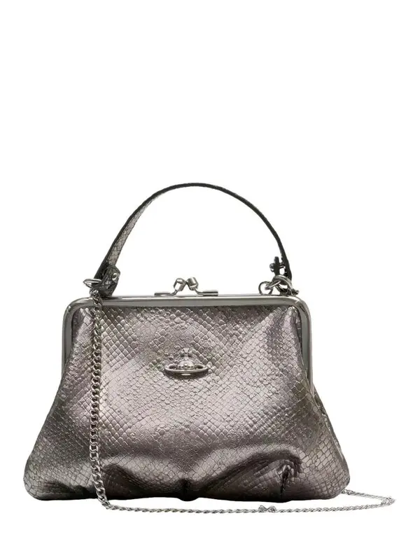 VIVIENNE WESTWOOD Granny Frame Embossed Mini Bag - Silver