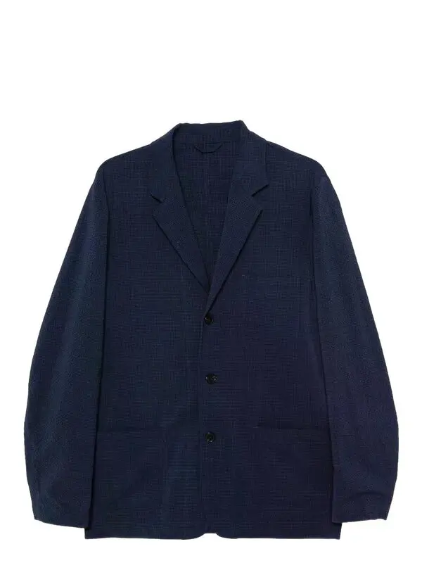 Paul Smith Houndstooth-pattern Single-breasted Jacket - Blue