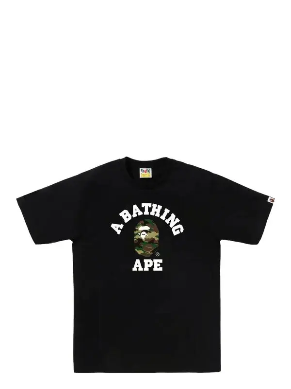 A BATHING APE Camouflage-print T-shirt - Black