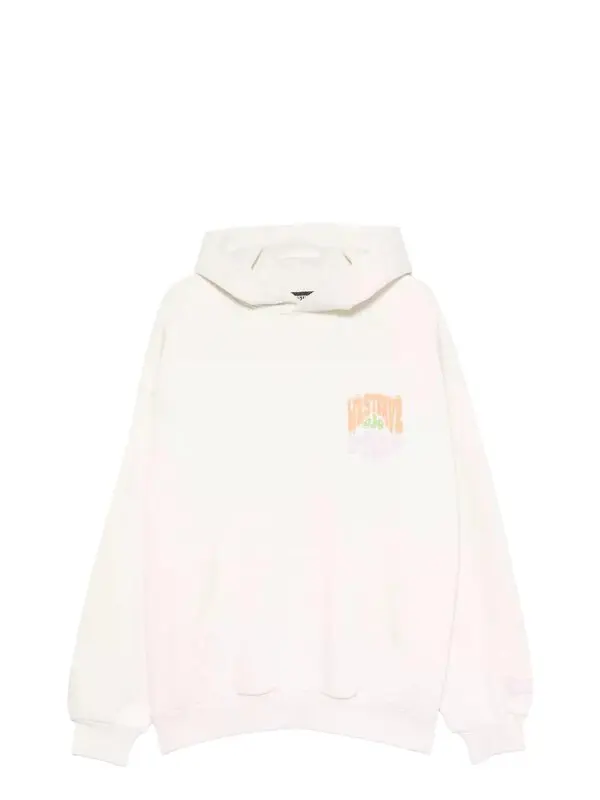 WRSTBHVR Flynn Graphic-print Hoodie - Neutrals