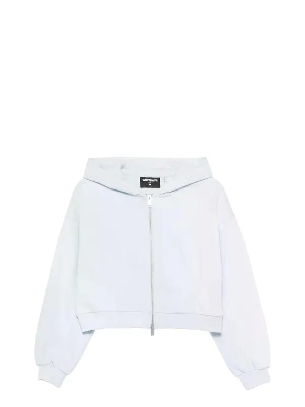 WRSTBHVR Logo-print Zip-up Hoodie - Blue