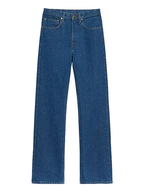 JIL SANDER High-rise Straight Leg Jeans - Medium Denim