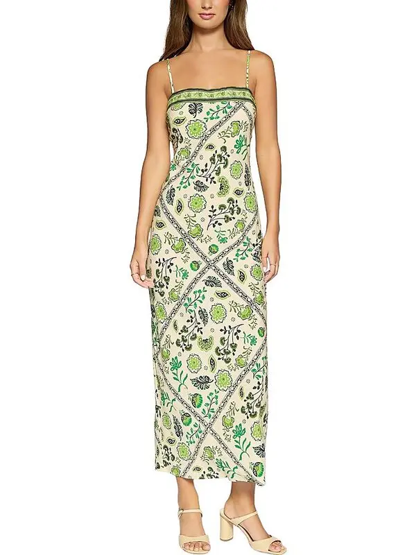 LOST + WANDER Costa Smeralda Maxi Dress - Green Cream
