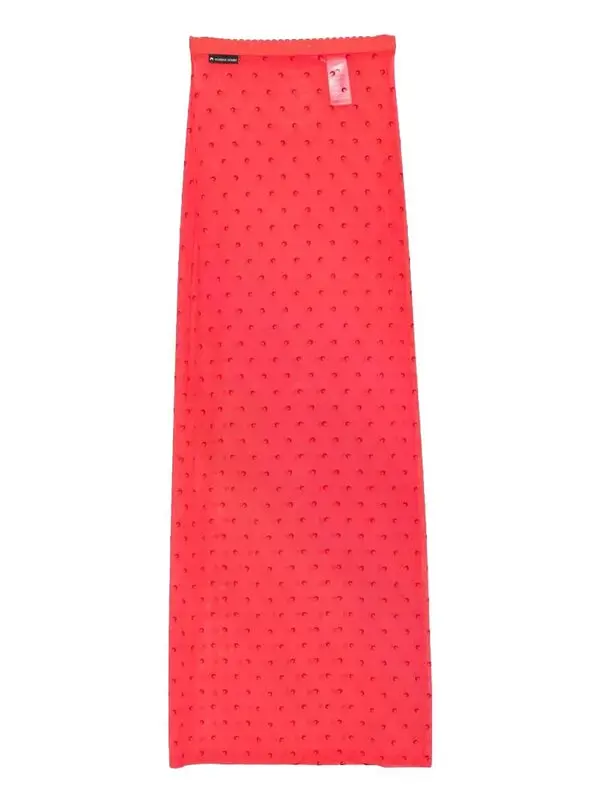MARINE SERRE Moon Plumetis Mesh Skirt - Red