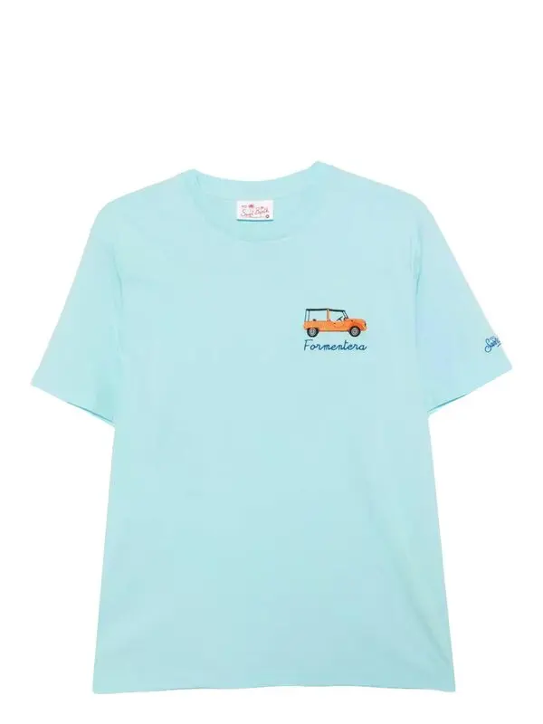 MC2 SAINT BARTH Portofino Embroidered T-shirt - Blue